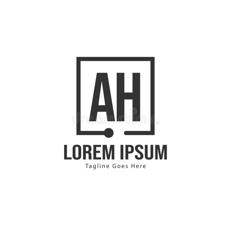 AH Letter Logo Design. Creative Modern AH Letters Icon Illustration ...