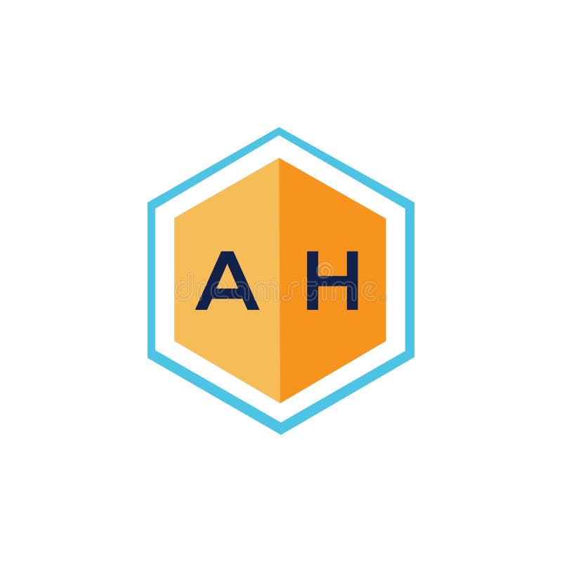 AH Letter Logo Design on WHITE Background. AH Creative Initials Letter ...