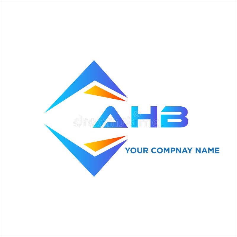 AHB Abstract Technology Logo Design on White Background. AHB Creative ...