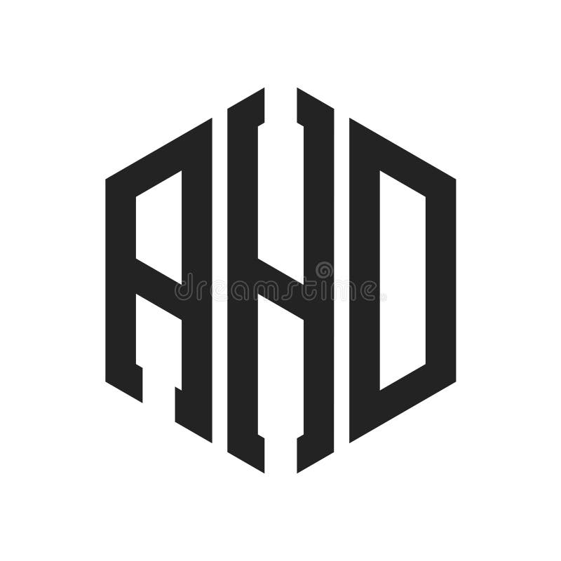 AHD Logo Design. Initial Letter AHD Monogram Logo Using Hexagon Shape ...