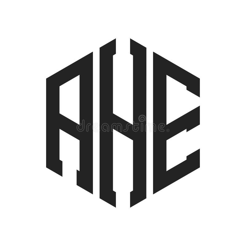 AHE Logo Design. Initial Letter AHE Monogram Logo Using Hexagon Shape ...