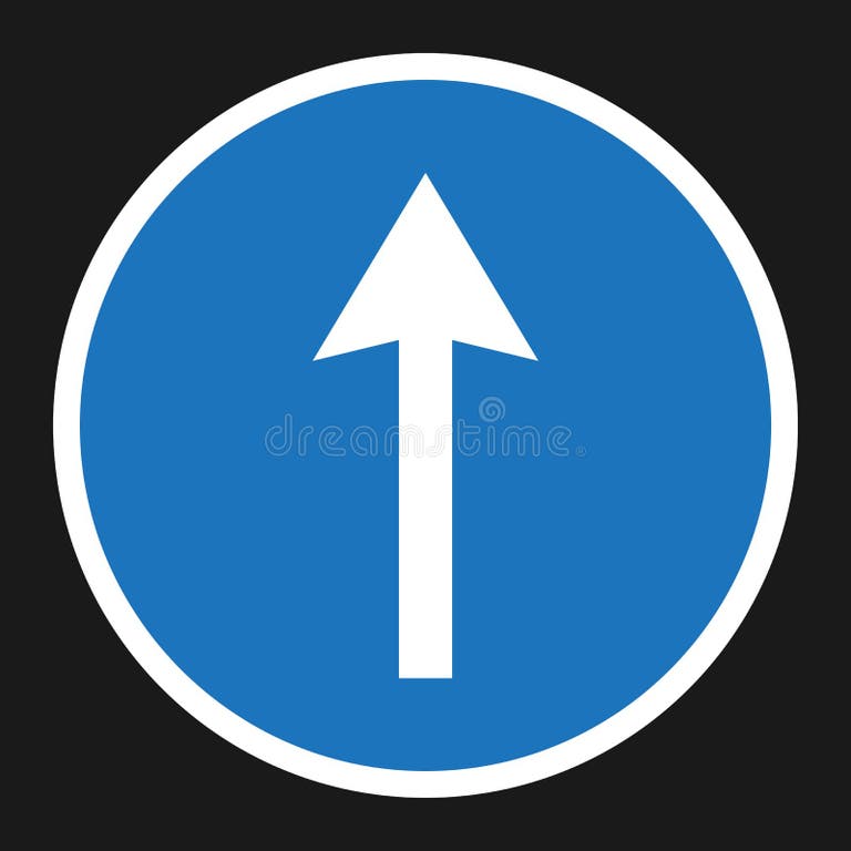 Straight Ahead Road Sign Stock Illustrations – 1,421 Straight Ahead ...