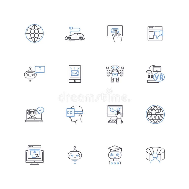 Ahead Future Line Icons Collection. Innovation, Progress, Evolution ...