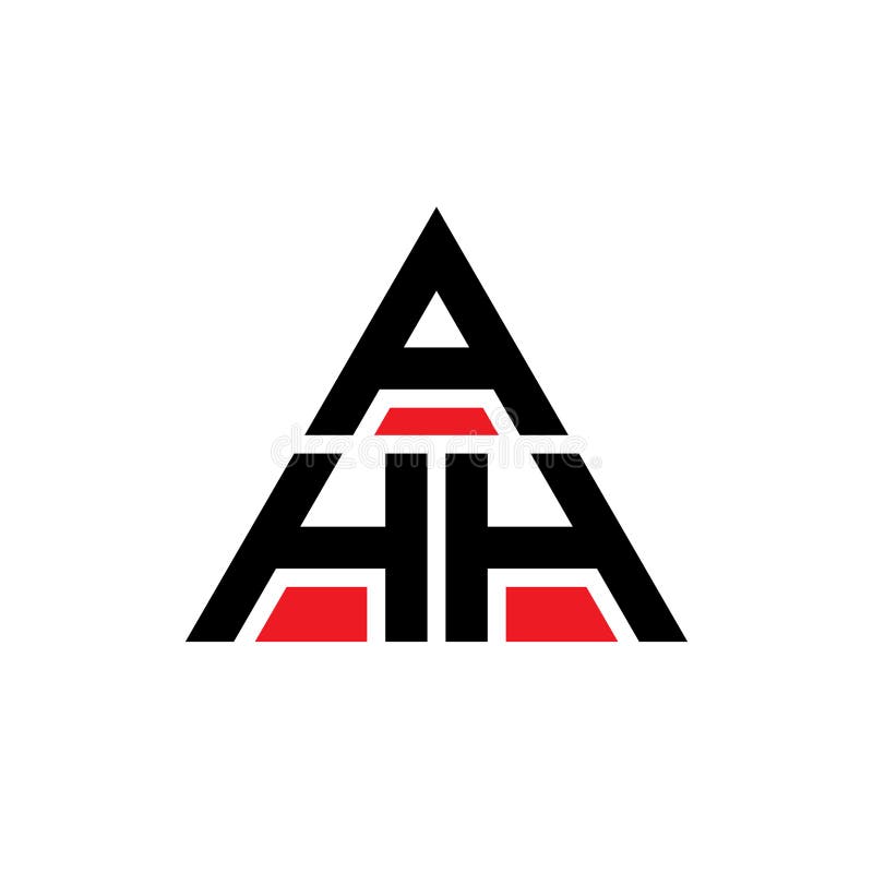 AHH Triangle Letter Logo Design with Triangle Shape. AHH Triangle Logo ...
