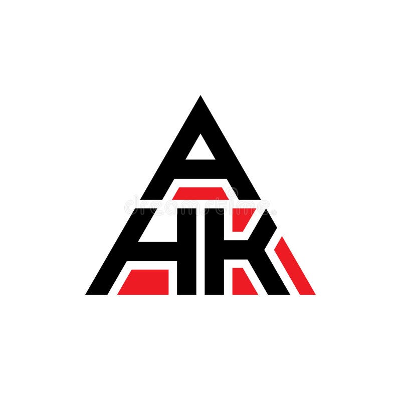 AHK Triangle Letter Logo Design with Triangle Shape. AHK Triangle Logo ...