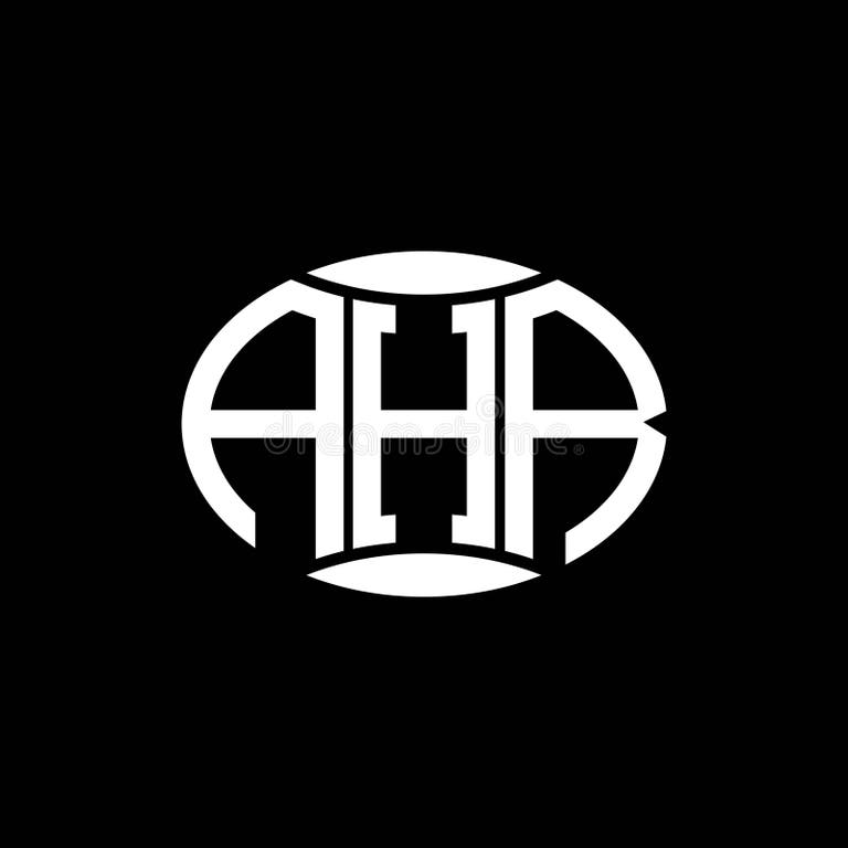 AHR Abstract Monogram Circle Logo Design on Black Background. AHR ...
