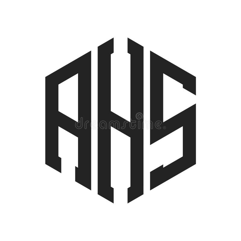 AHS Logo Design. Initial Letter AHS Monogram Logo Using Hexagon Shape ...