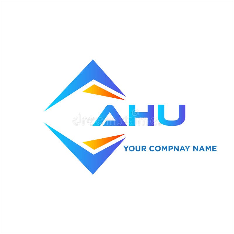 AHU Abstract Technology Logo Design on White Background. AHU Creative ...