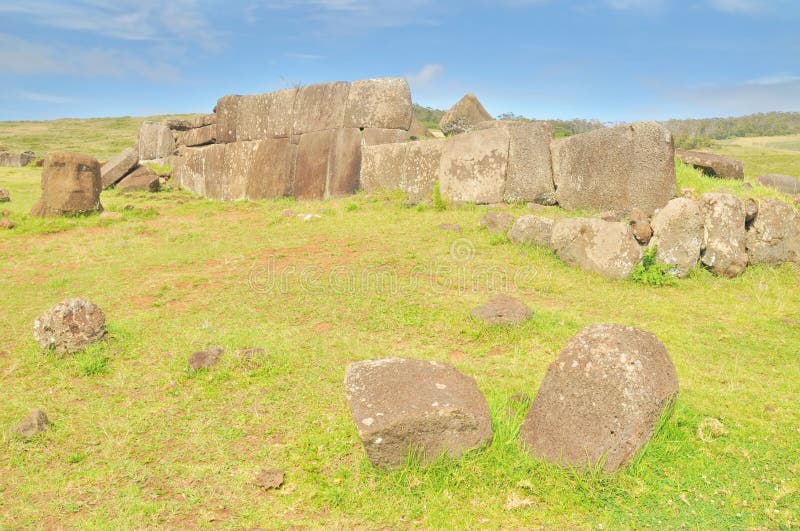 Ahu Vinapu Archaeological Site on Rapa Nui (Easter Island) in Polynesia ...