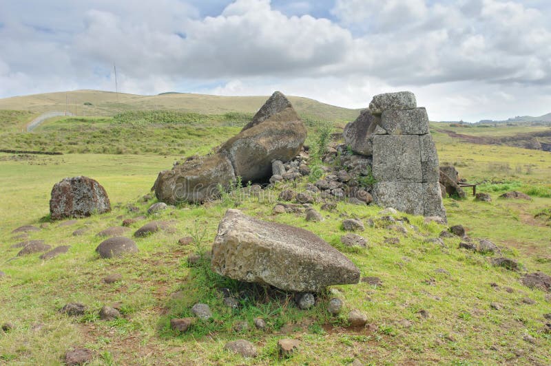 Ahu Vinapu Archaeological Site on Rapa Nui (Easter Island) in Polynesia ...