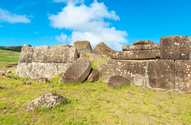 Ahu Vinapu, Easter Island, Chile Stock Photo - Image of ancient ...