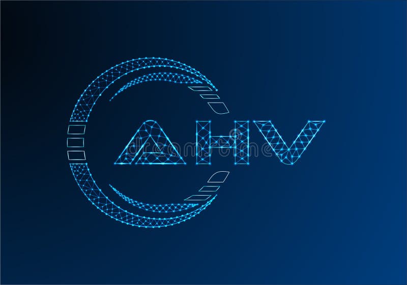 AHV Low Poly Letter Logo Vector Design. Stock Vector - Illustration of ...