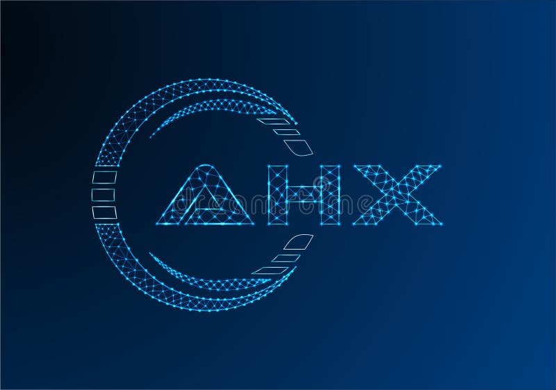 AHX Low Poly Letter Logo Vector Design. Stock Illustration ...