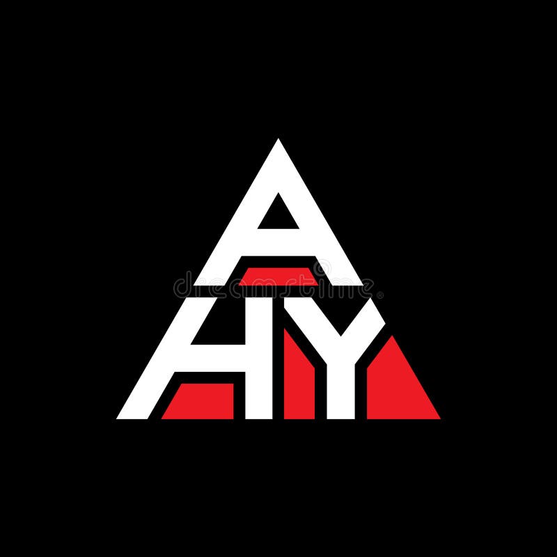AHY Triangle Letter Logo Design with Triangle Shape. AHY Triangle Logo ...