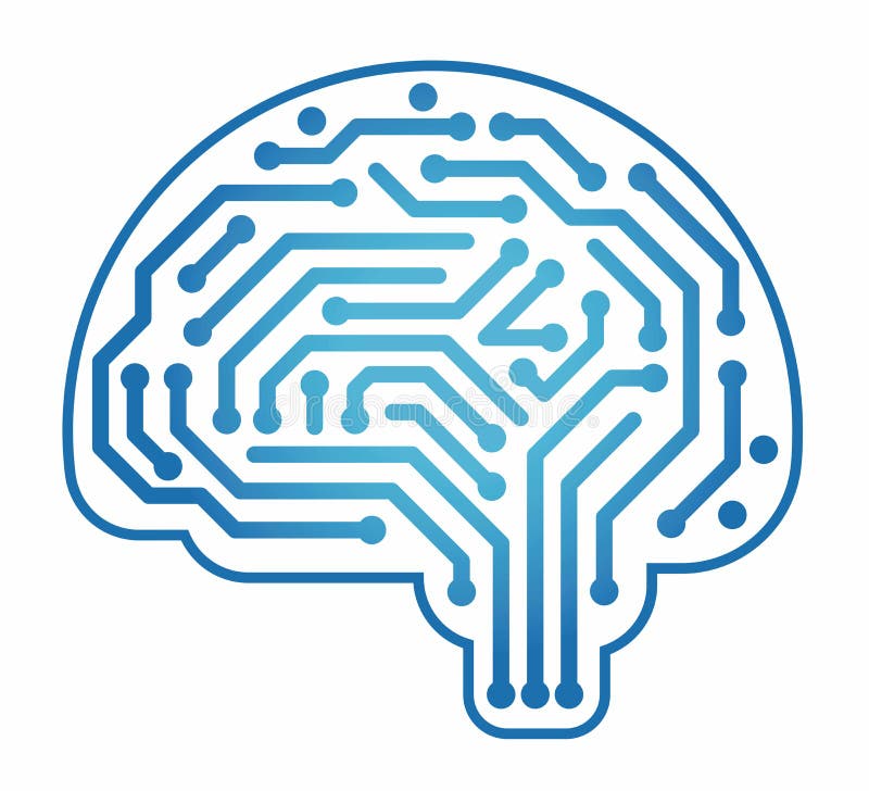 Artificial Intelligence Concept Vector Illustration Isolated on a White ...