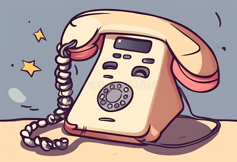 Old Phone Worth Remembering.Cartoon Retro Abstract Art.AI Generated ...