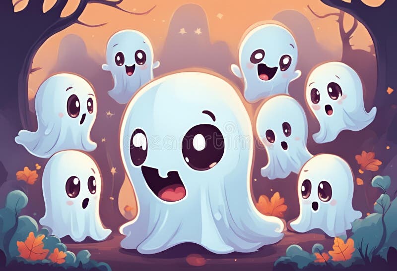 Tiny Ghosts in White Sheets and Blankets for Halloween Spookiness ...