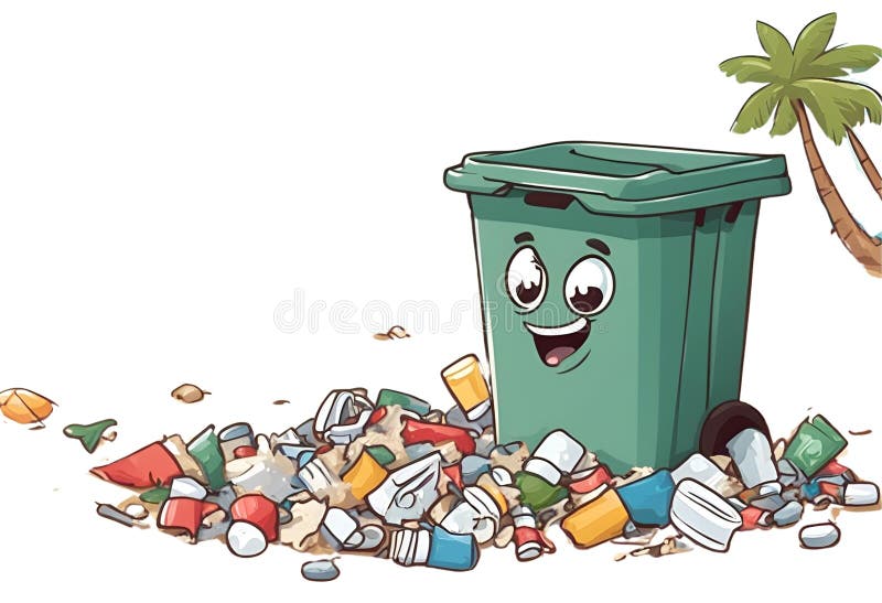 Regularly Overflowing Trash Cans, Posing Sanitation and Environmental ...