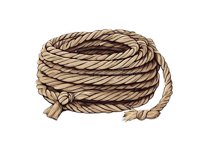 Old Rope Used Various Other Purposes.Cartoon Abstract Art.AI Generated ...