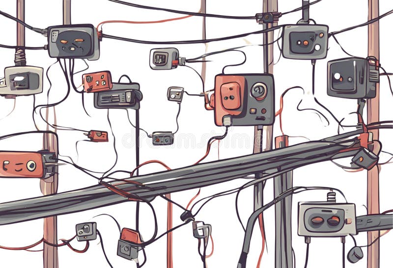 Electrical Equipment for Elevated Locations.Cartoon Abstract Art.AI ...