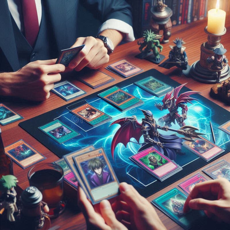 Battle of Two Card Gamers Who Each Have Their Own Monster As a Pawn ...