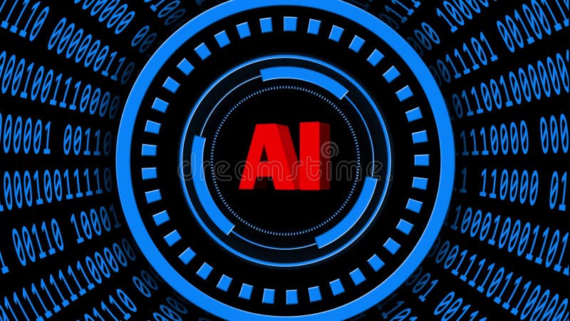 Binary Code in Blue Colour - Abstract Speed Motion in a Tunnel Design - Technology Background ...