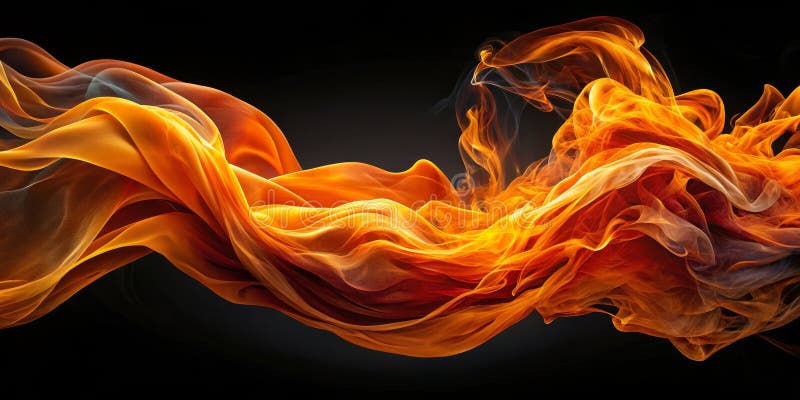 Abstract Fiery Swirls and Fluid Art Patterns with Vibrant Red, Orange, and Yellow Hues for ...