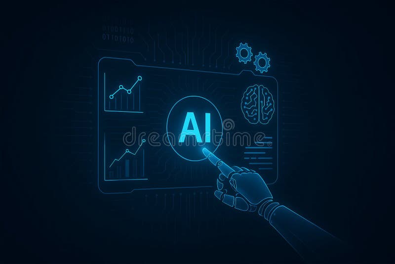 AI Activation Dashboard with Robotic Hand – Artificial Intelligence ...