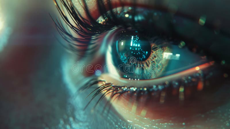 AI in Advancement of Eye Care Technology Stock Illustration ...