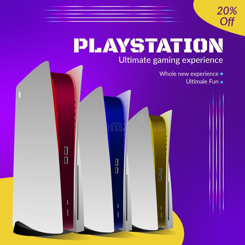 Banner Design of Playstation Ultimate Gaming Experience Stock Vector ...