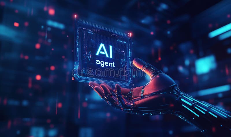 AI Agent Technology Showcased in Futuristic Digital Environment with ...