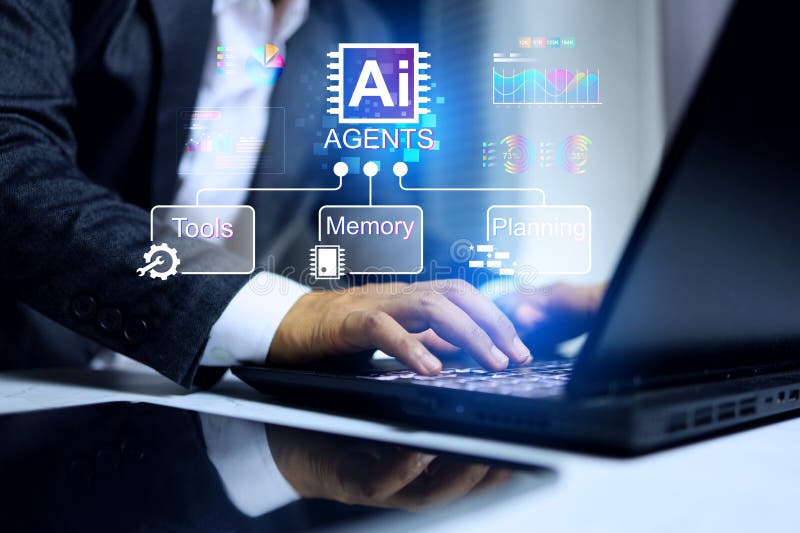 Ai Agents Concept with Businessman is Using Artificial Intelligence ...