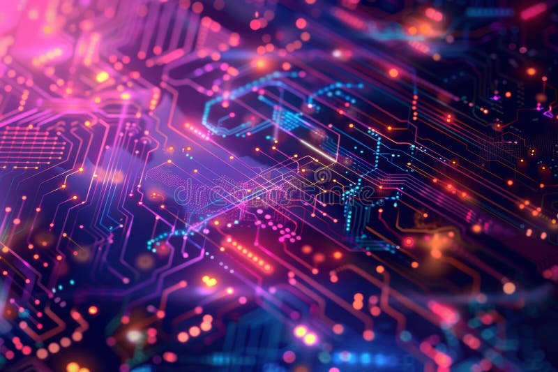 Ai Algorithm Abstract Background With Digital Patterns Circuits And Codes Stock Image Image