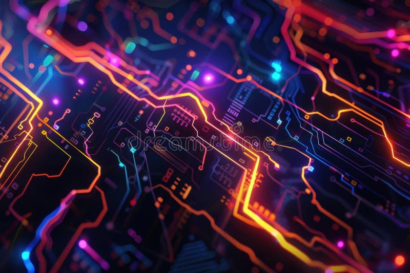 AI Algorithm Abstract Background with Digital Patterns, Circuits, and Codes. Stock Photo - Image ...