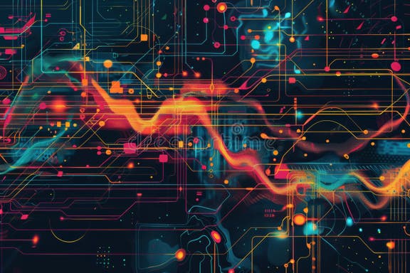 Ai Algorithm Abstract Background With Digital Patterns Circuits And