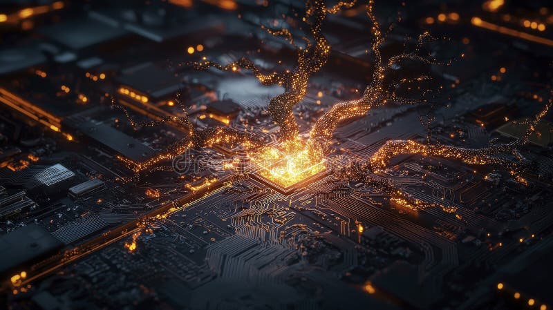 Ai Algorithms Evolving on Circuit Boards Digital Lab Conceptual Art ...