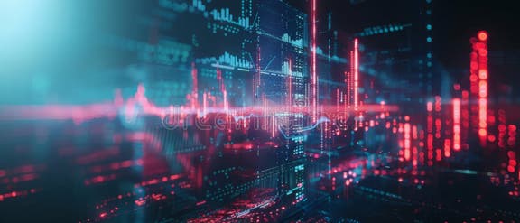 AI Algorithms Predict Stock Market Movements with Analytics Charts on ...