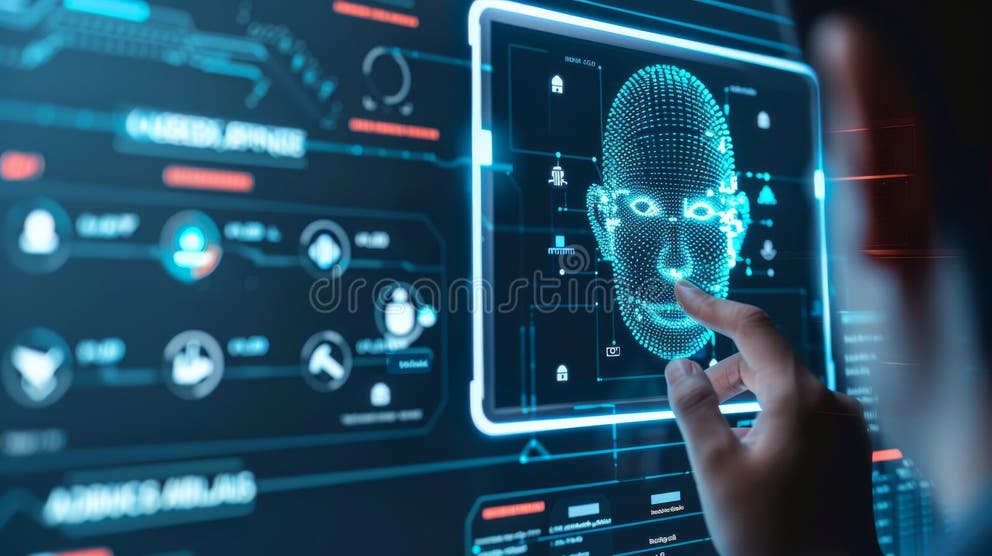 AI Algorithms Visually Analyze User Behavior for Authentication. Stock ...