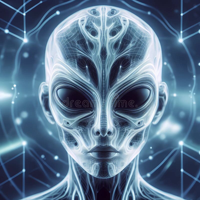 AI alien concept stock illustration. Illustration of nuclear - 293190668