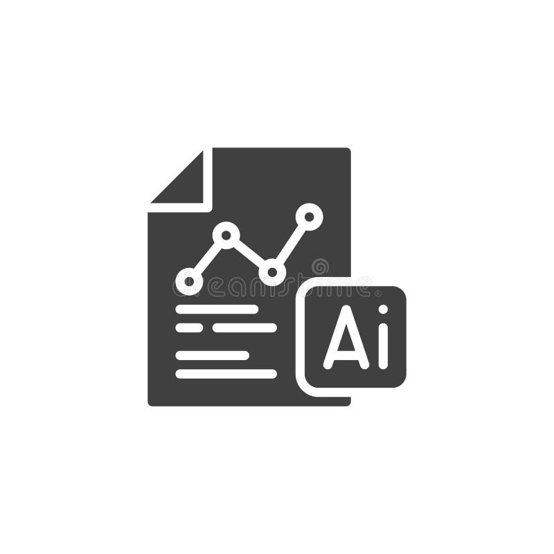 AI analysis vector icon stock vector. Illustration of chart - 274833870