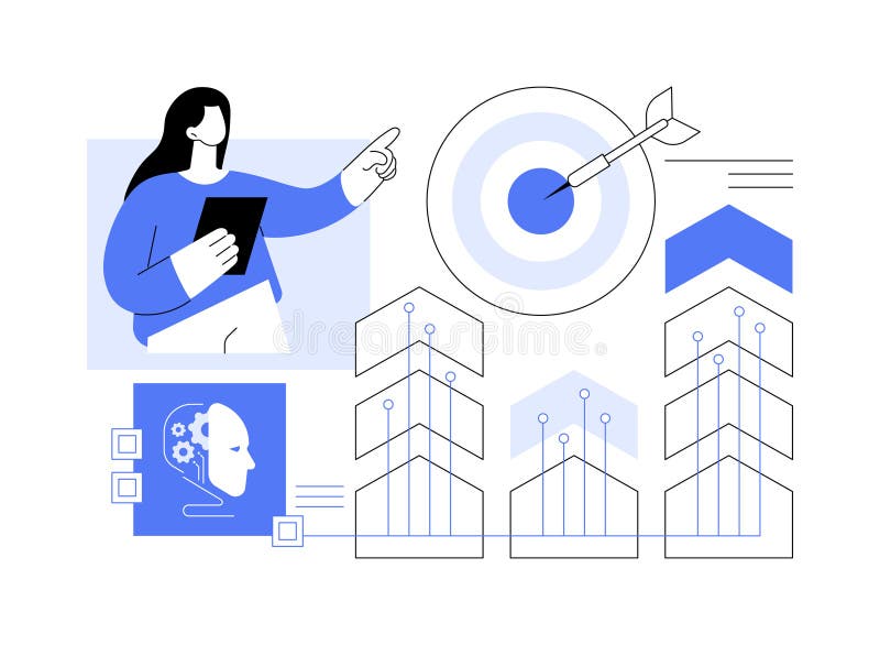 AI-Analyzed Market Trends Abstract Concept Vector Illustration. Stock ...