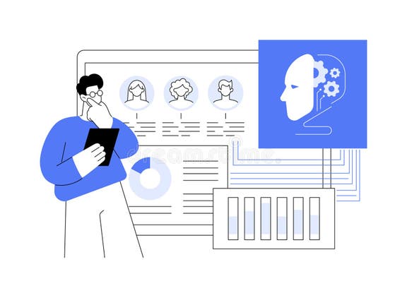 AI-Analyzed User Behavior Abstract Concept Vector Illustration. Stock ...