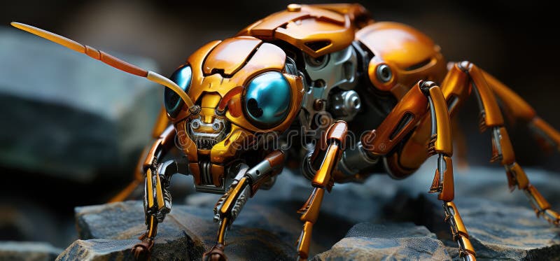 Ai Ant Cyborg in the Style of Baroque Sci-fi Stock Illustration ...