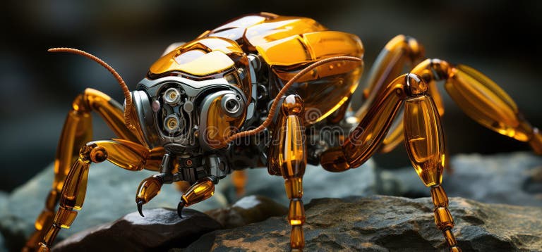 Ai Ant Cyborg in the Style of Baroque Sci-fi Stock Illustration ...