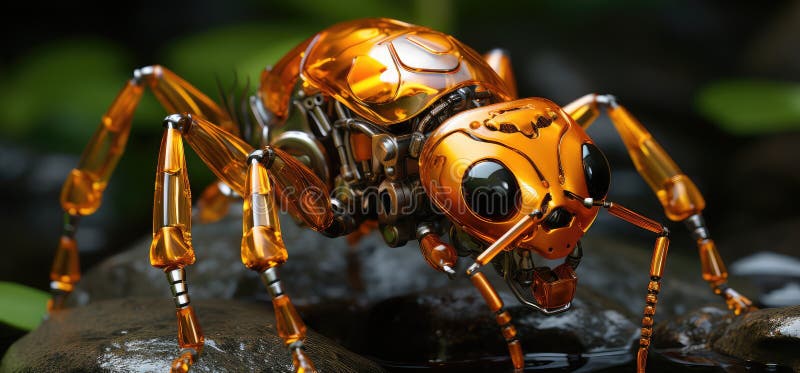 Ai Ant Cyborg in the Style of Baroque Sci-fi Stock Illustration ...