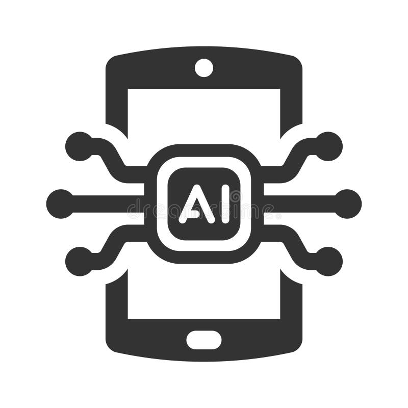 Ai application icon stock illustration. Illustration of vector - 352423420