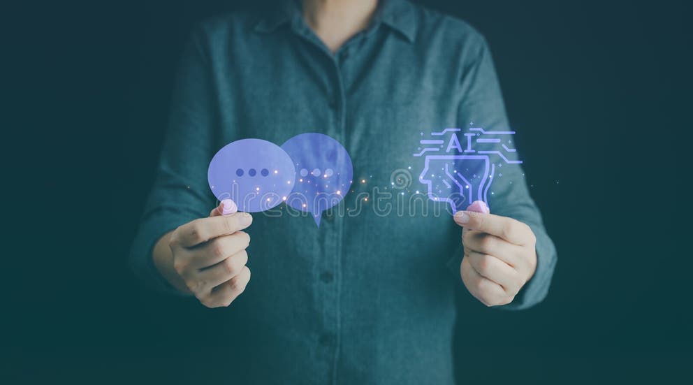 Ai, Artificial Intelligence Chat Bot. Concept of Assistant Robot ...