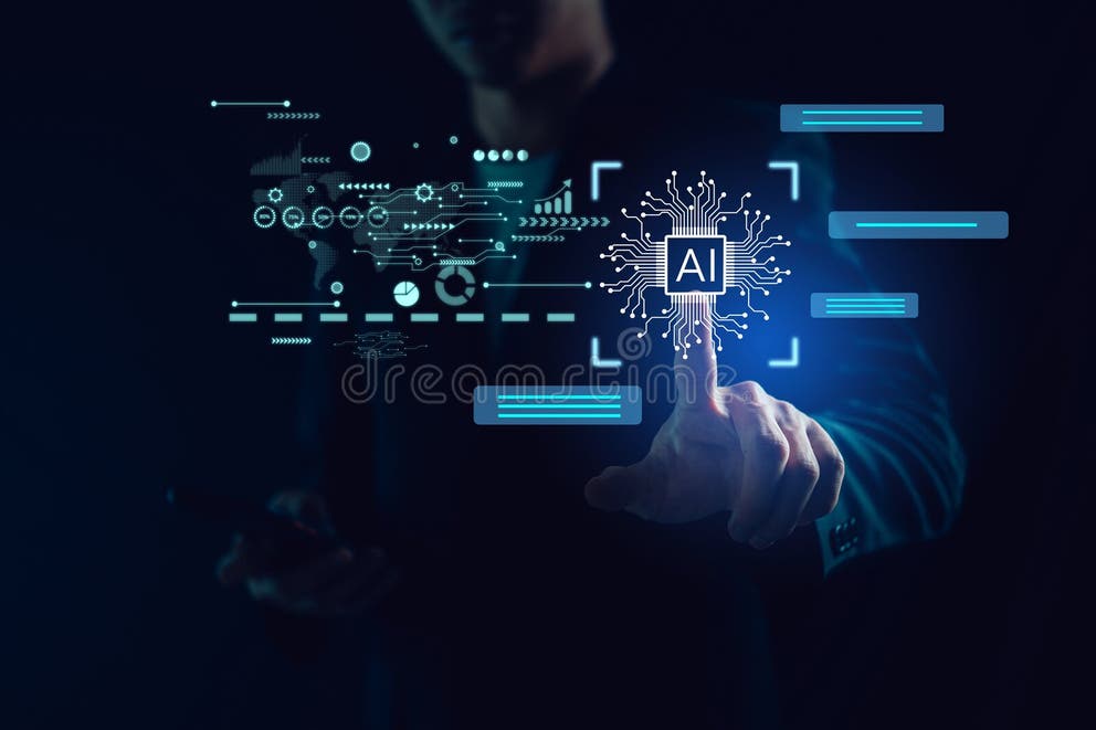 AI (Artificial Intelligence), Chatbot Growing Concept. Stock Photo ...