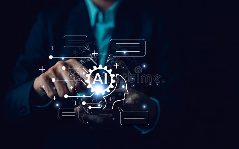 AI (Artificial Intelligence), Chatbot Growing Concept Stock Image ...