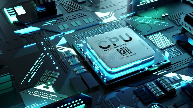 AI Artificial Intelligence Computer CPU Processor Stock Video - Video of background, engineering ...